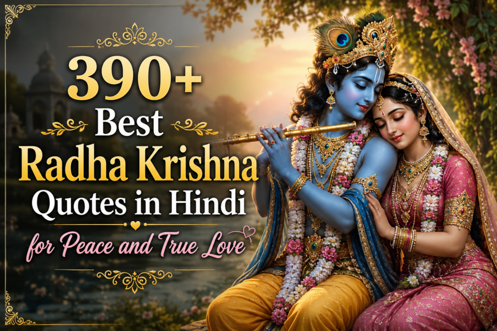 390+ Best Radha Krishna Quotes in Hindi for Peace and True Love